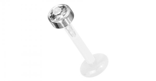 PTFE Ohr Piercing Stecker mit 3mm Titan Aufsatz für Conch Helix Tragus ...